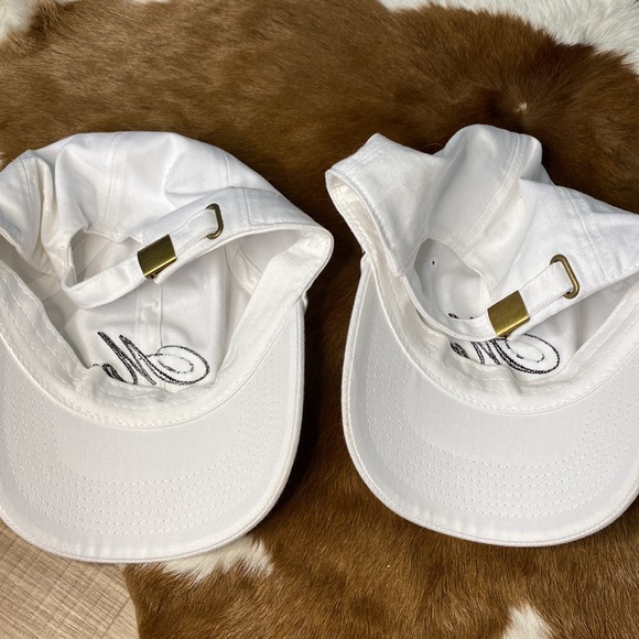 Accessories | Mr And Mrs White Matching Baseball Hat Set Black Script ...